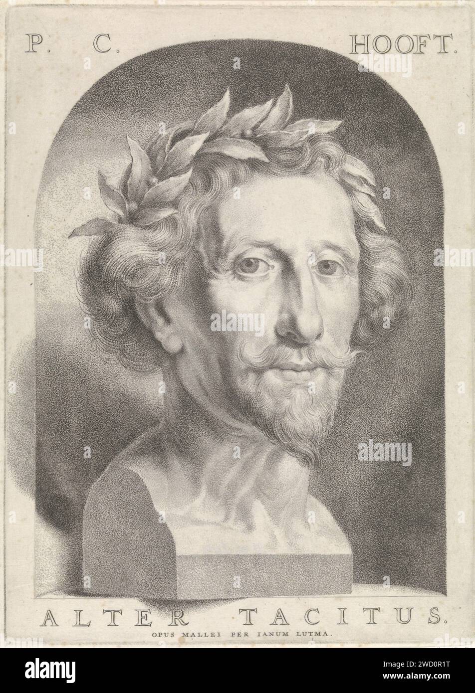 Portrait bust of the poet Pieter Corneliszoon Hooft, Johannes Lutma ...