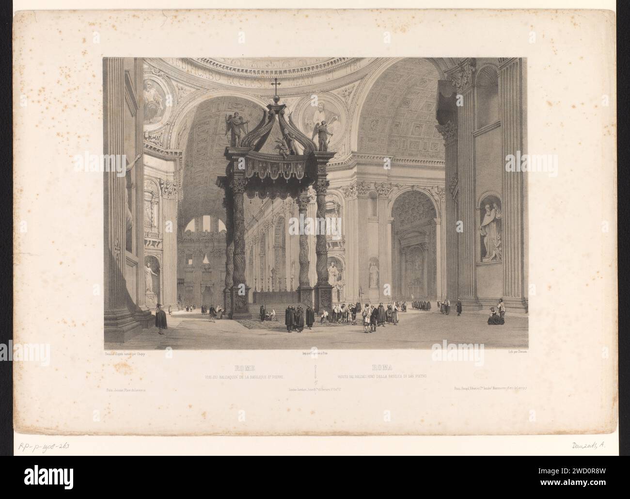 View of Bernini's canopy in the St. Peter's Basilica in Rome, Adrien ...