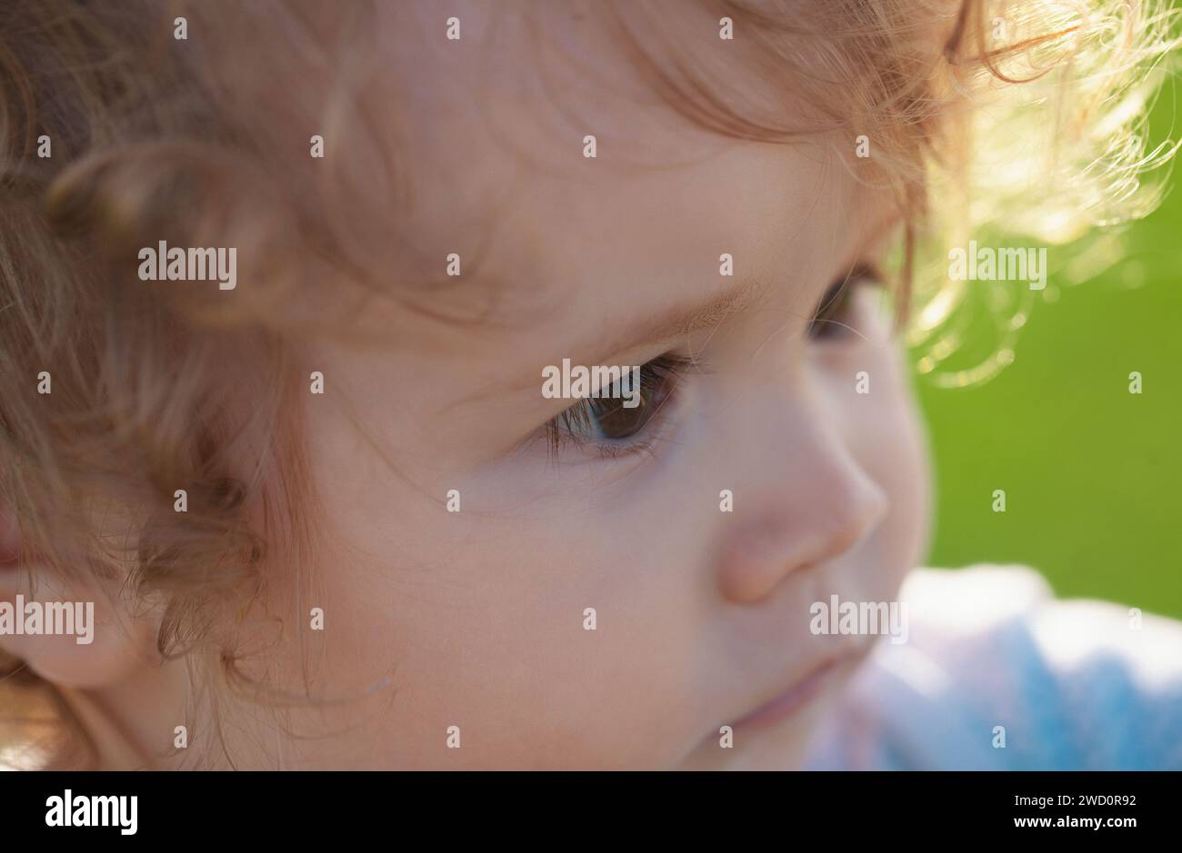 Portrait of little baby . Concept of kids face close-up. Head shoot ...