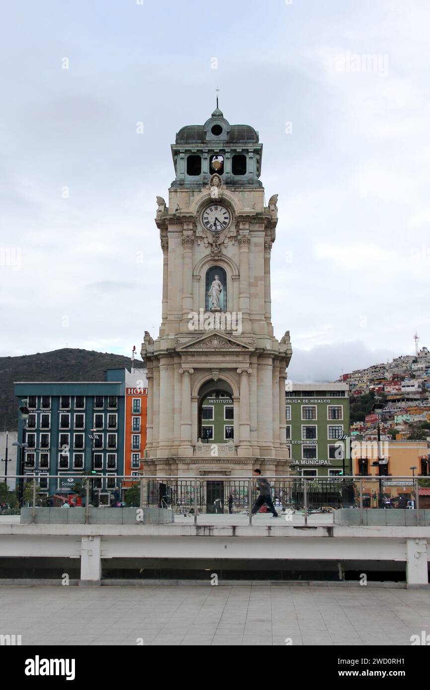 Pachuca, Hidalgo, Mexico - Aug 16 2023: Monumental Clock in the center ...