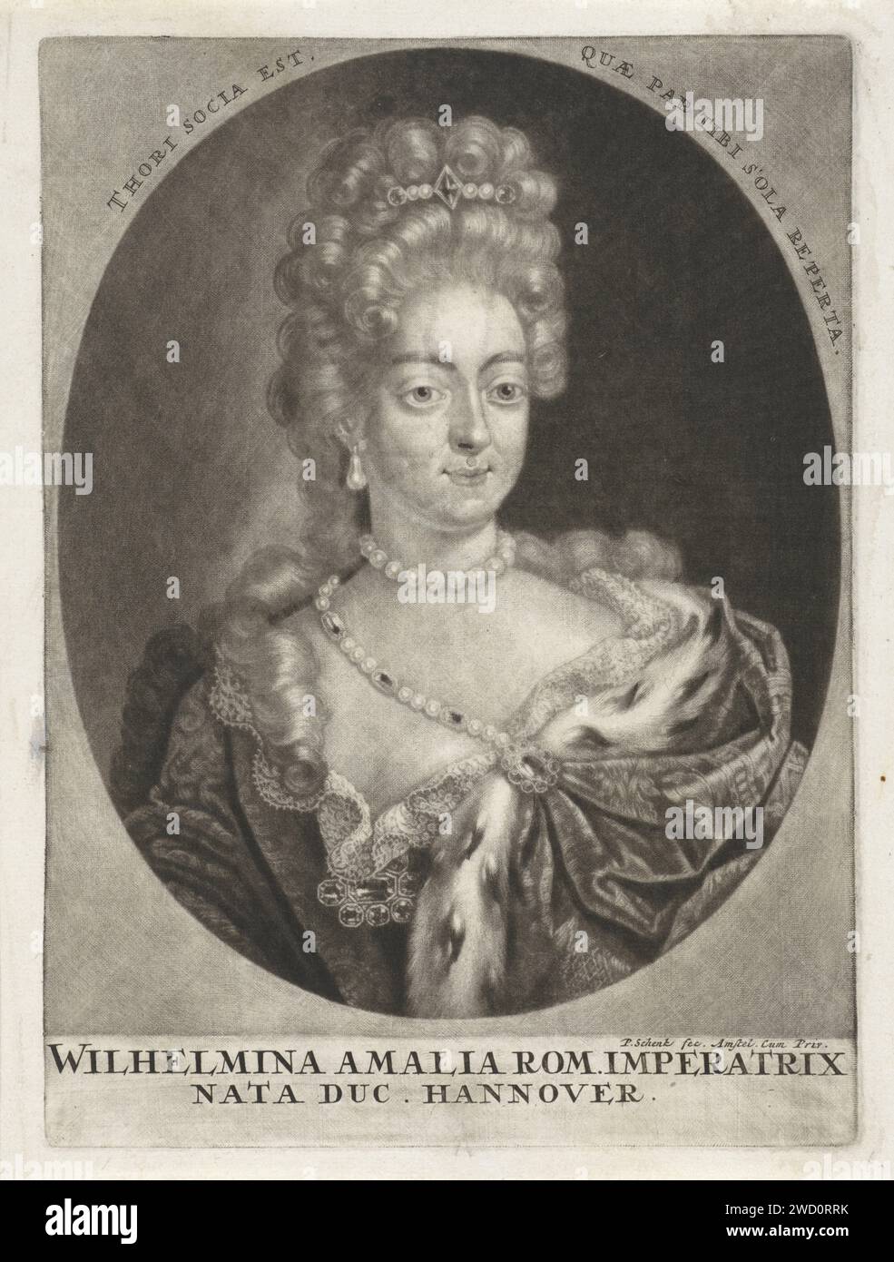 Portrait of Amalia Wilhelmina van Brunswijk -Lüneburg, Pieter Schenk (i ...