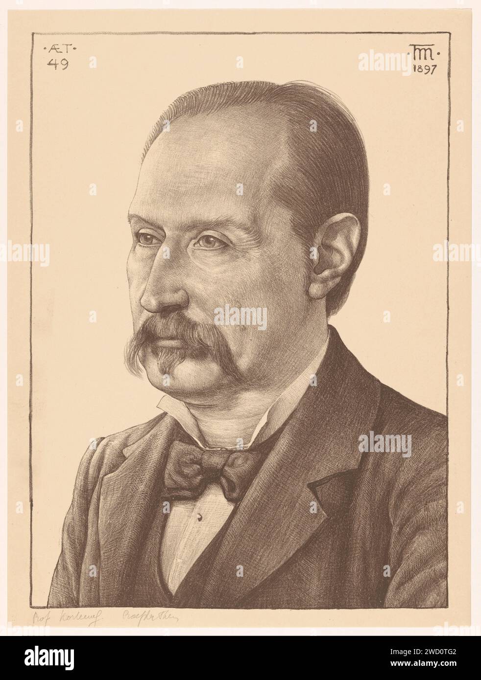 Portrait of Prof. dr. Diederik Johannes Korteweg, Theo Molkenboer, 1897 ...