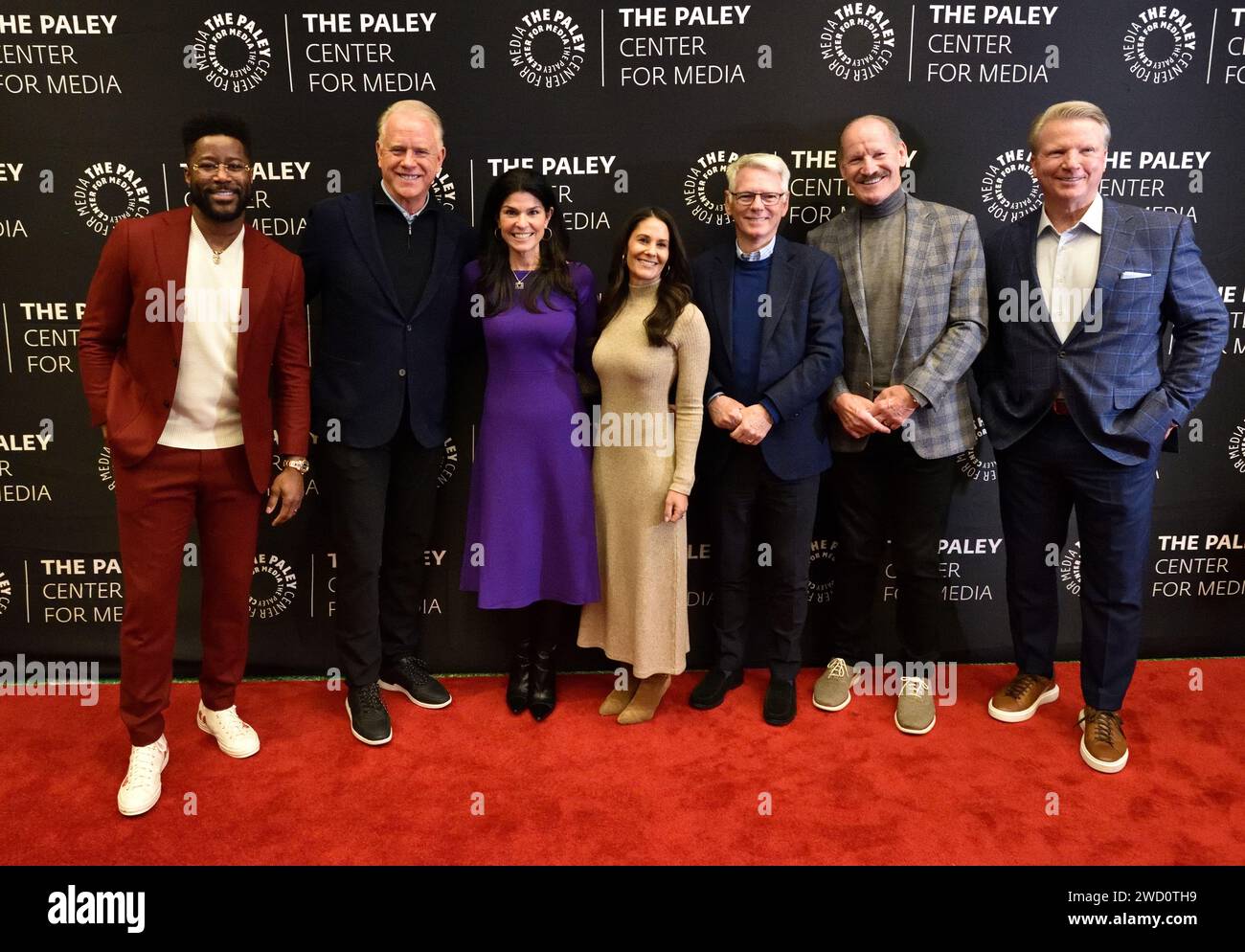 New York, USA. 17th Jan, 2024. L-R: Nate Burleson, Boomer Esiason ...