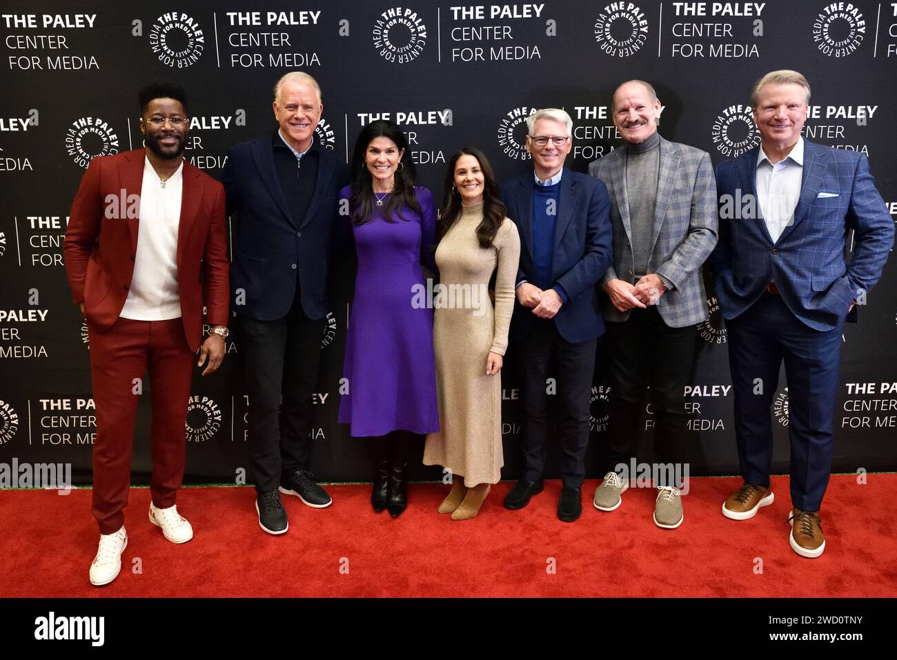 New York, USA. 17th Jan, 2024. L-R: Nate Burleson, Boomer Esiason ...