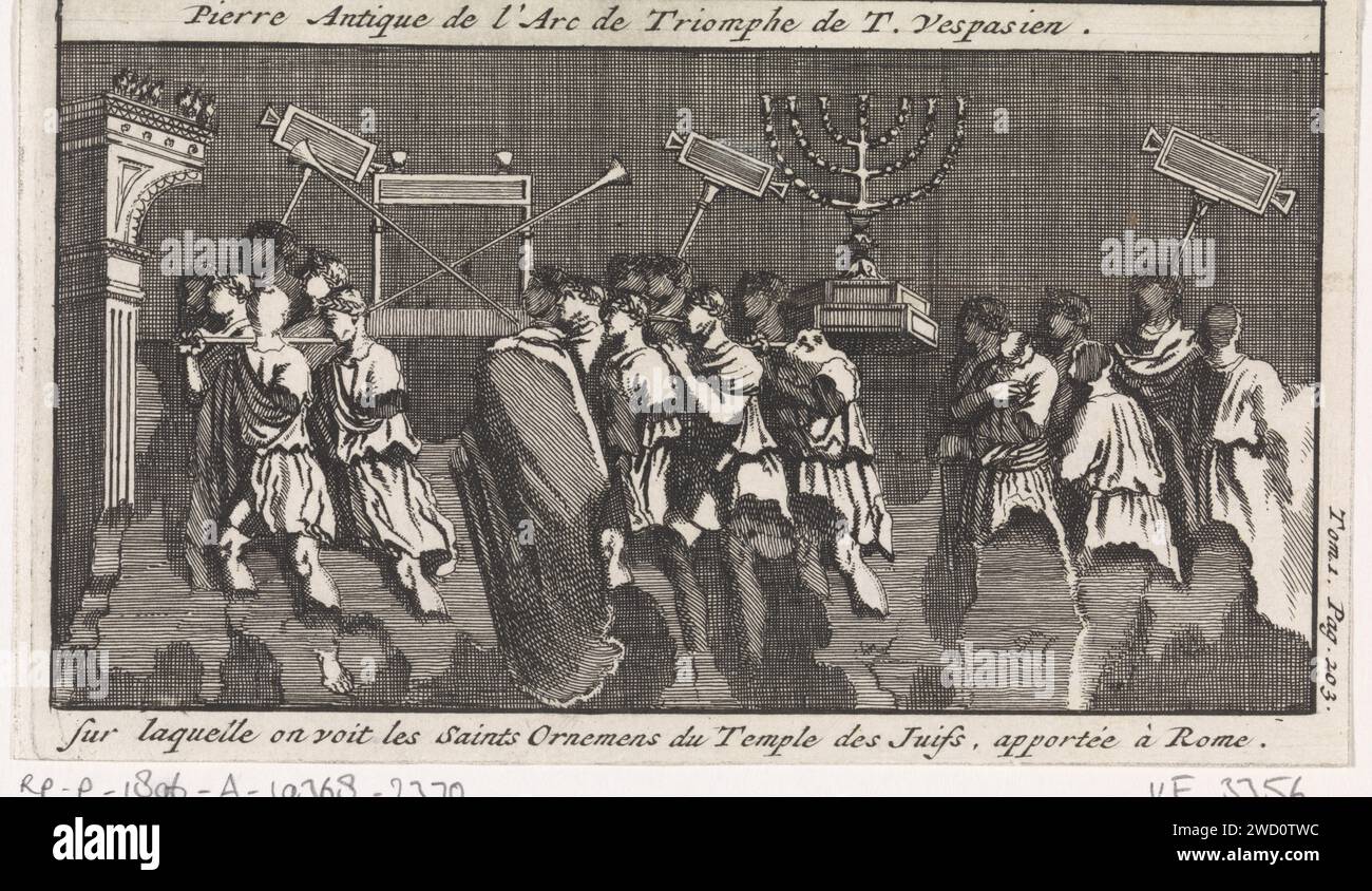 Relief of the bow of Titus, Jan Luyken, 1705 print Amsterdam paper ...