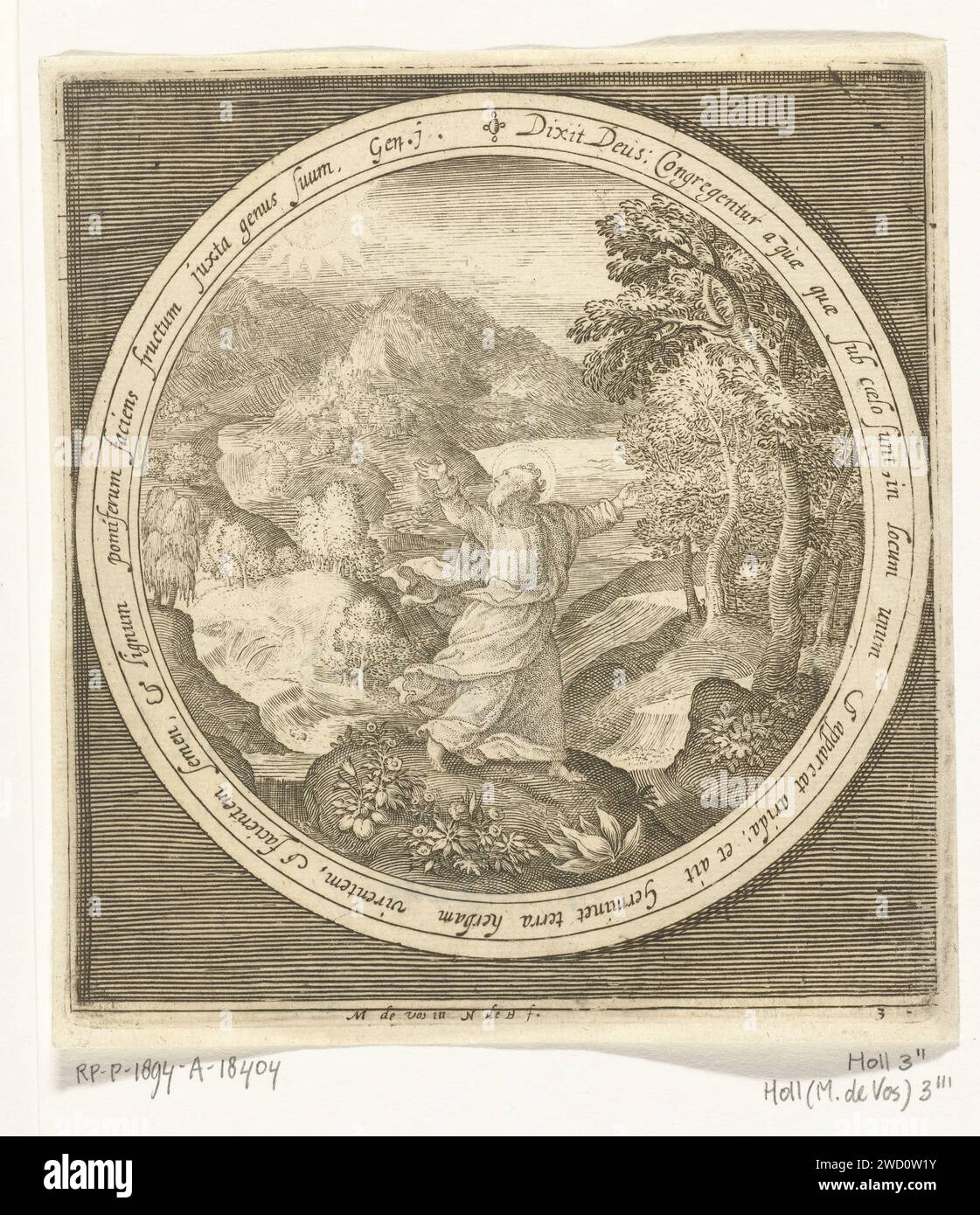 Third day of creation: God creates land and seed -forming plants and ...