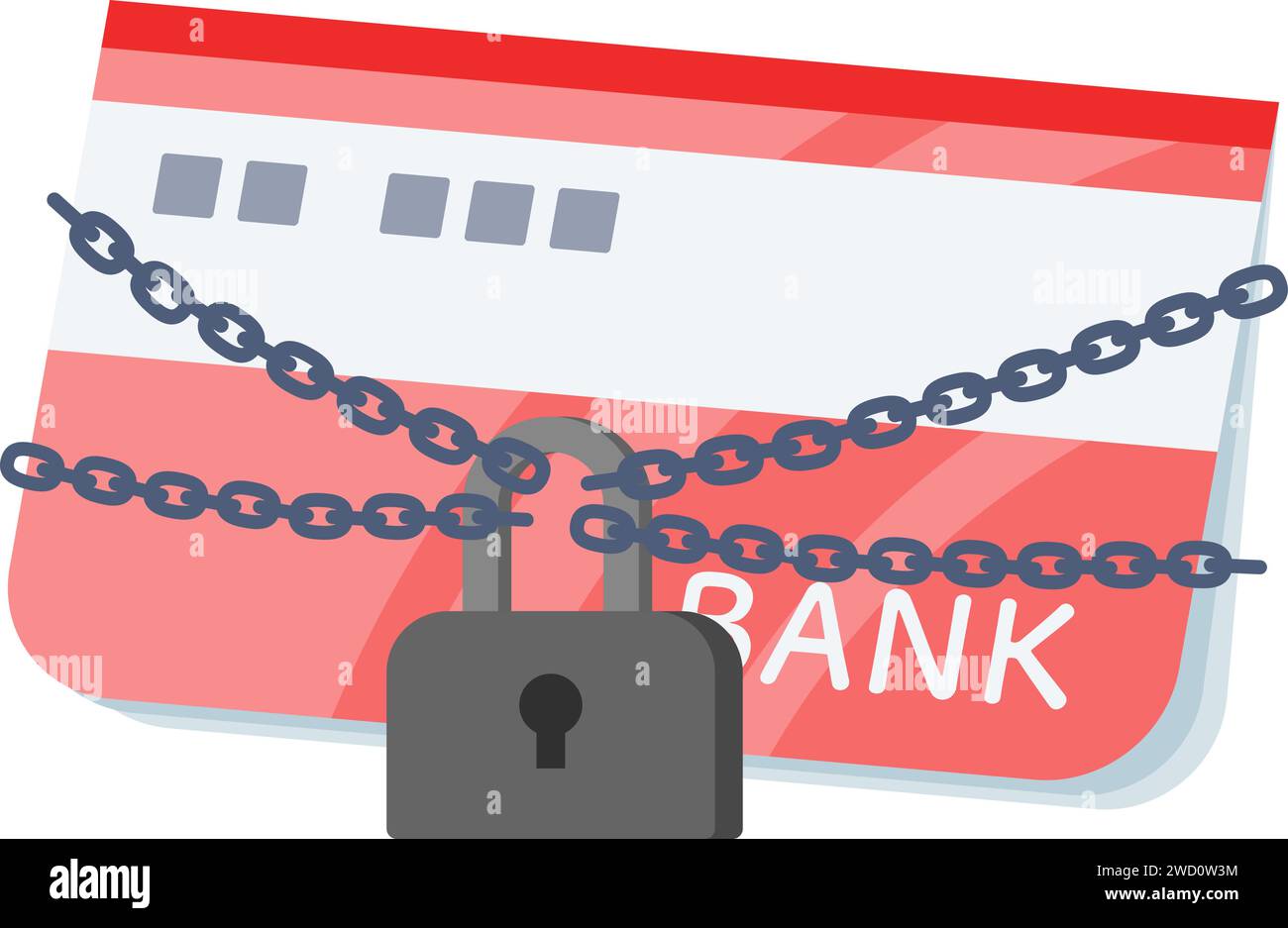 frozen bank account.Vector art that is easy to edit Stock Vector Image ...