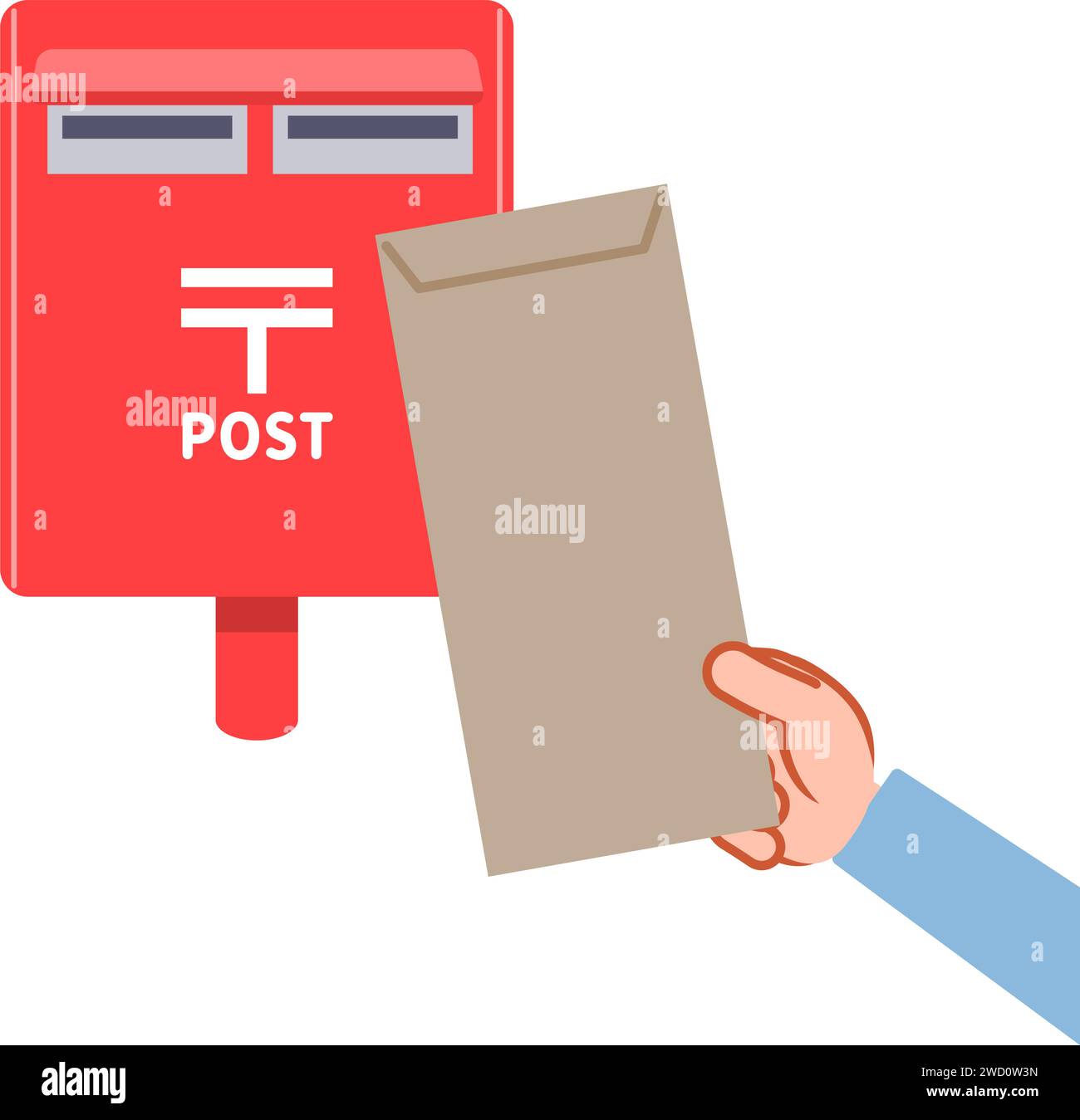 Putting letter envelope hand Stock Vector Images - Alamy
