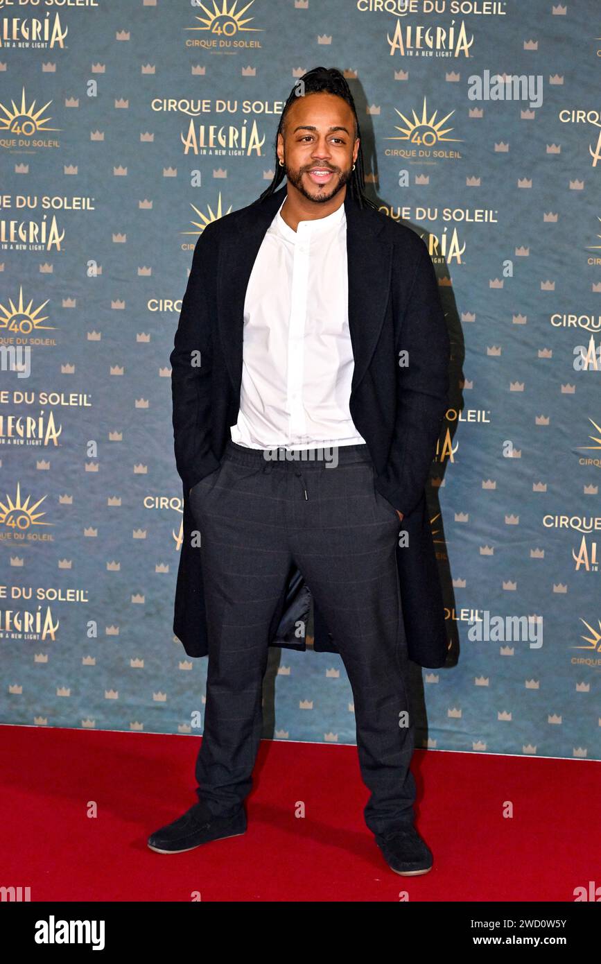 London, UK. 17th Jan, 2024. Bradley McIntosh on the Red Carpet arrivals ...