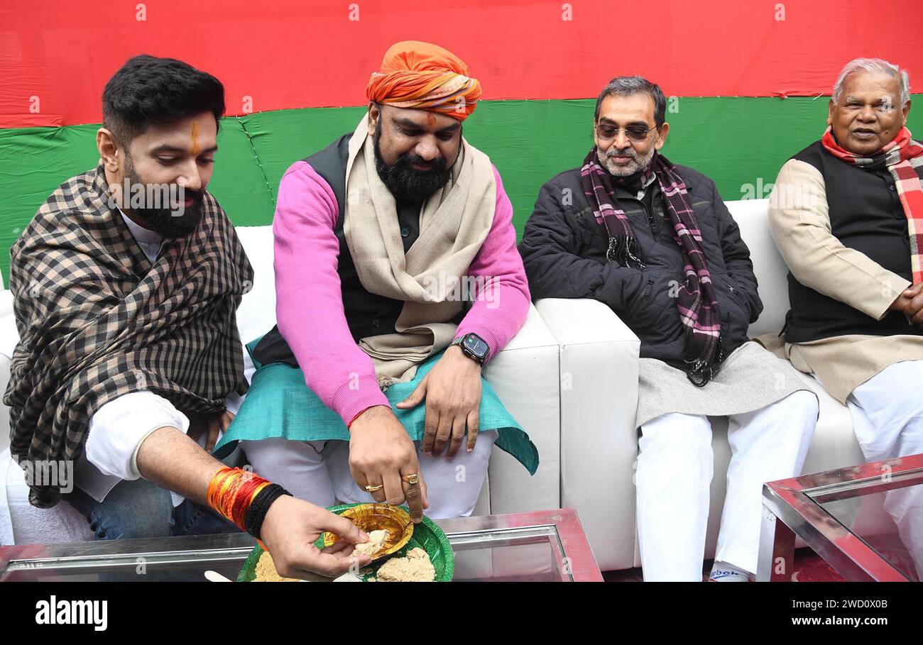 Patna, India. 17th Jan, 2024. PATNA, INDIA - JANUARY 17: Lok Janshakti ...