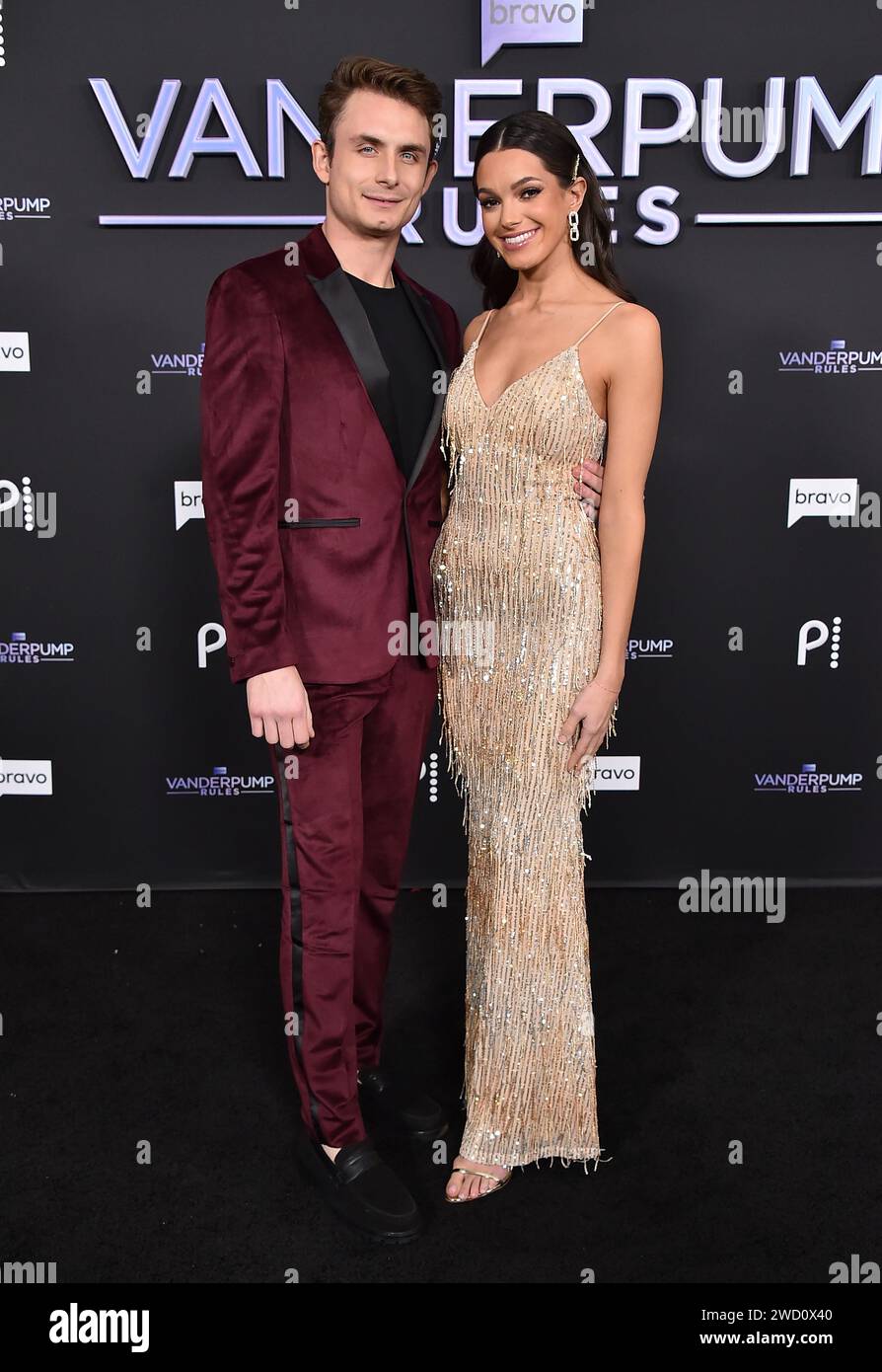 Hollywood, USA. 17th Jan, 2024. James Kennedy and Ally Lewber arriving ...