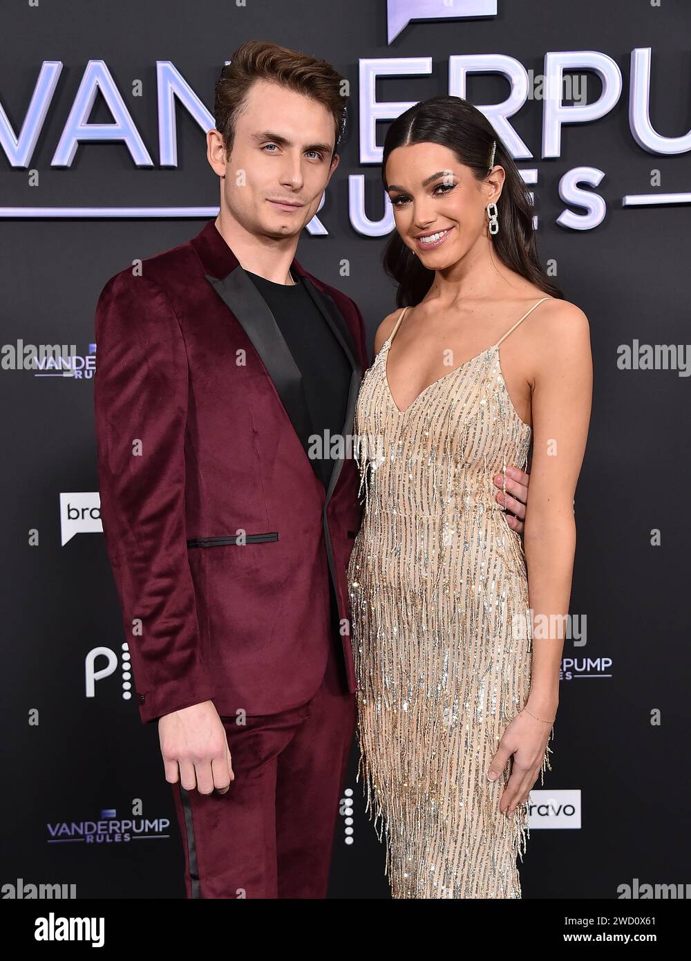 Hollywood, USA. 17th Jan, 2024. James Kennedy and Ally Lewber arriving ...