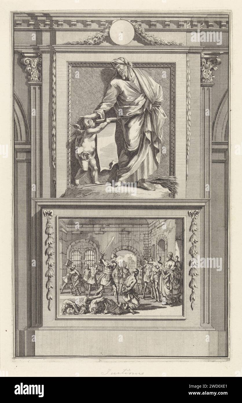 H. Justinus de Philosopher, Apologist, Jan Luyken, After Jan Goeree ...