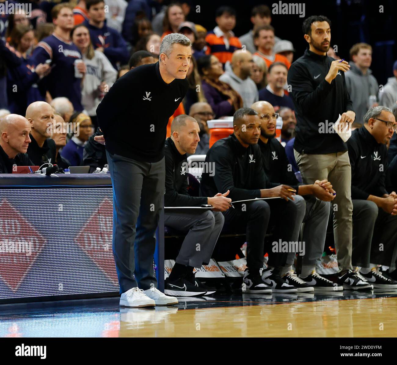 Charlottesville, VA, USA. 17th Jan, 2023. Virginia Cavaliers Head Coach ...