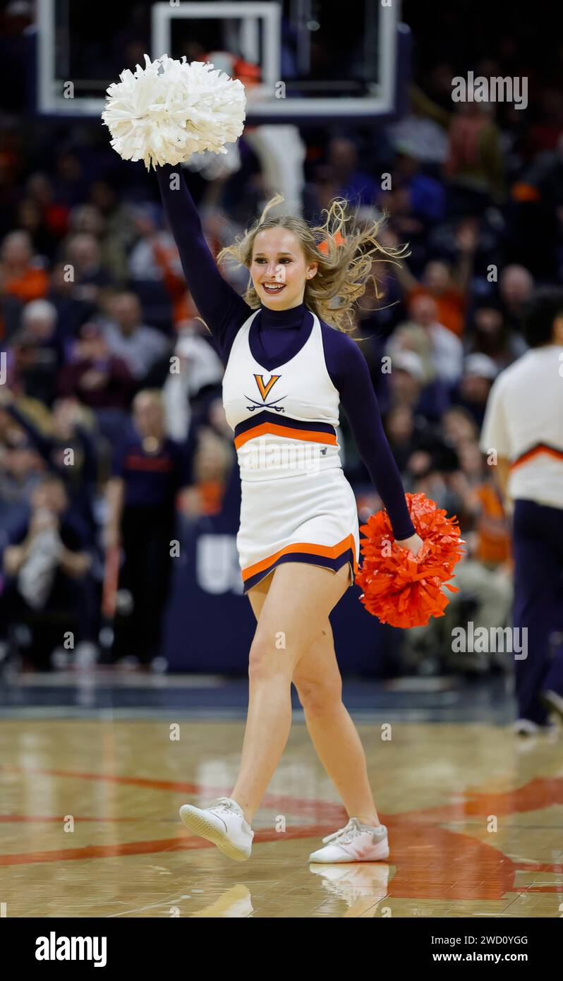 Charlottesville, VA, USA. 17th Jan, 2023. A Virginia cheerleaders fires ...