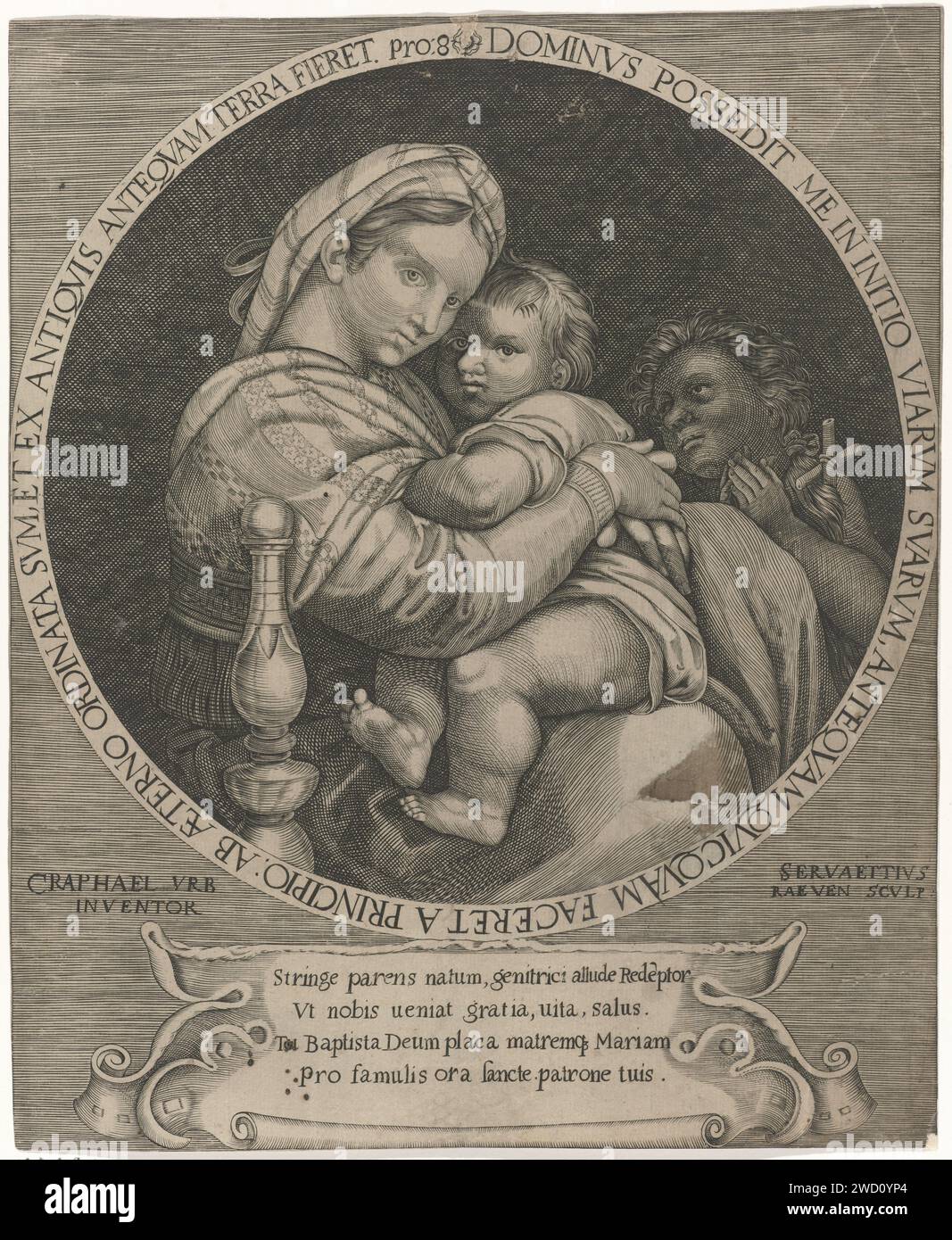 Madonna della Chadia, Servatius Raeven, After Rafaël, 1518 - 1549 print ...