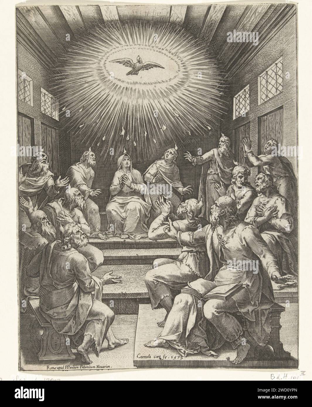 Exit of the Holy Spirit, Cornelis Cort, After Federico Zuccaro, in or ...