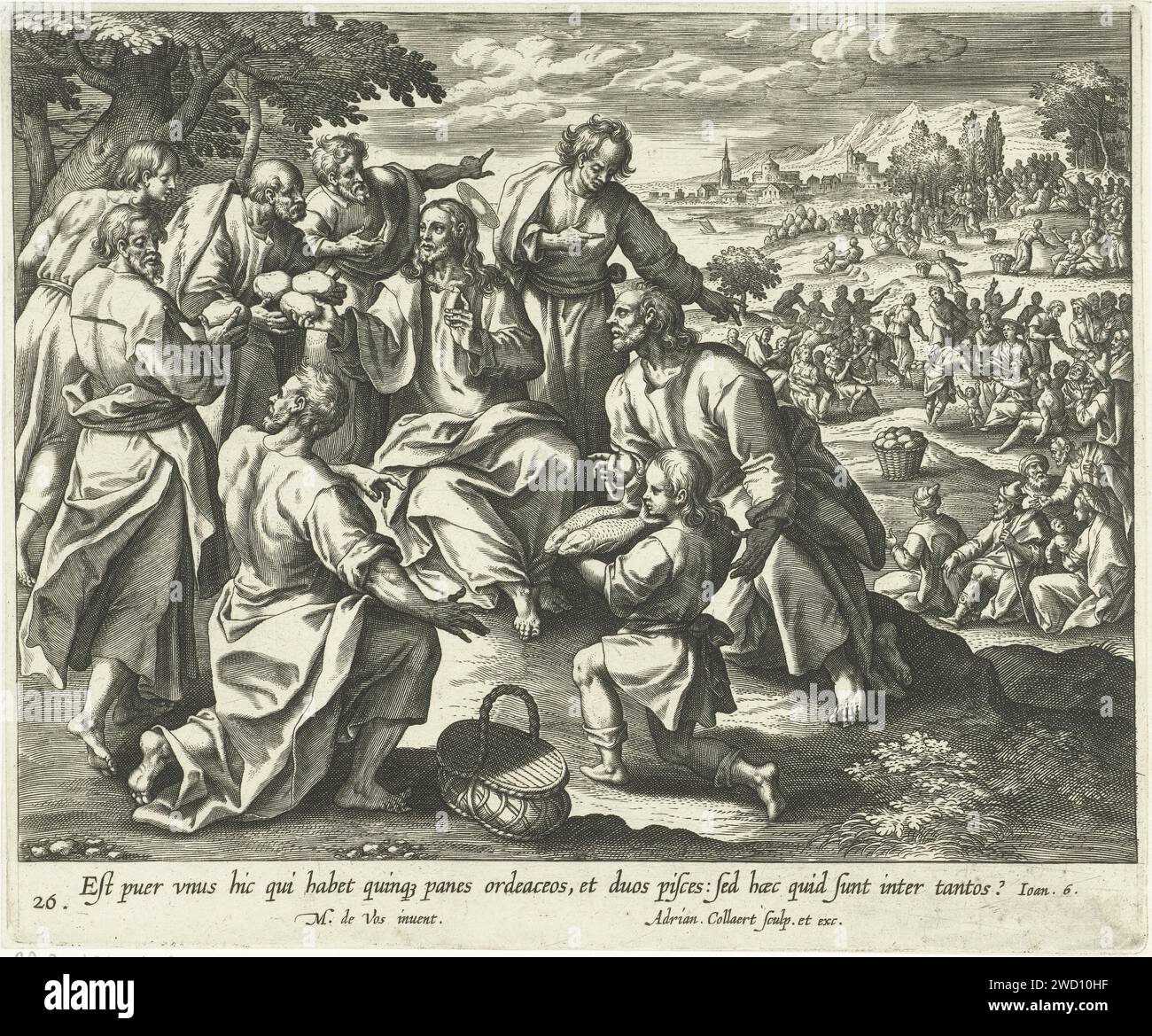 Wonderful multiplication of the seven loaves and the two fish, Adriaen ...