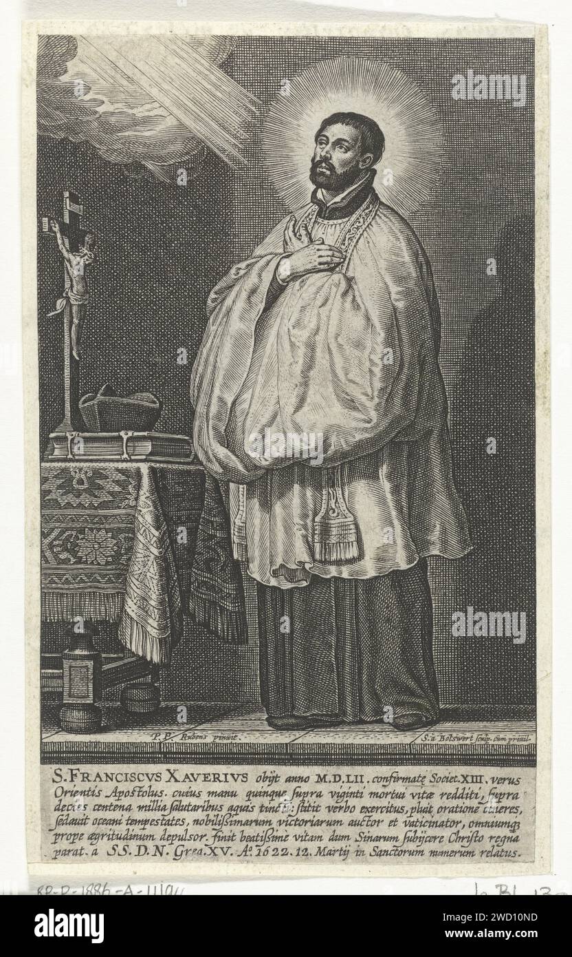 Saint Franciscus Xaverius, Schelte Adamsz. Bolswert, after Peter Paul ...