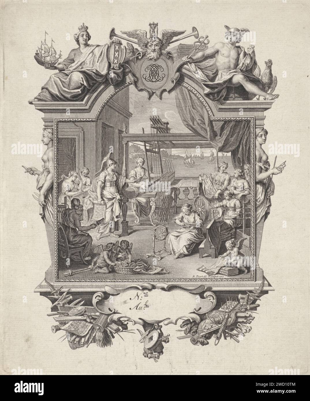 Minerva visits women spinning wool hi-res stock photography and images ...