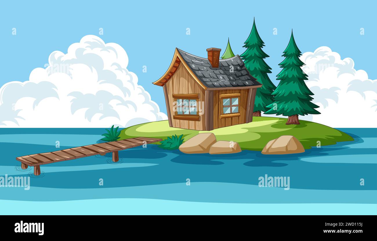 Small cabin house on Stock Vector Images - Alamy