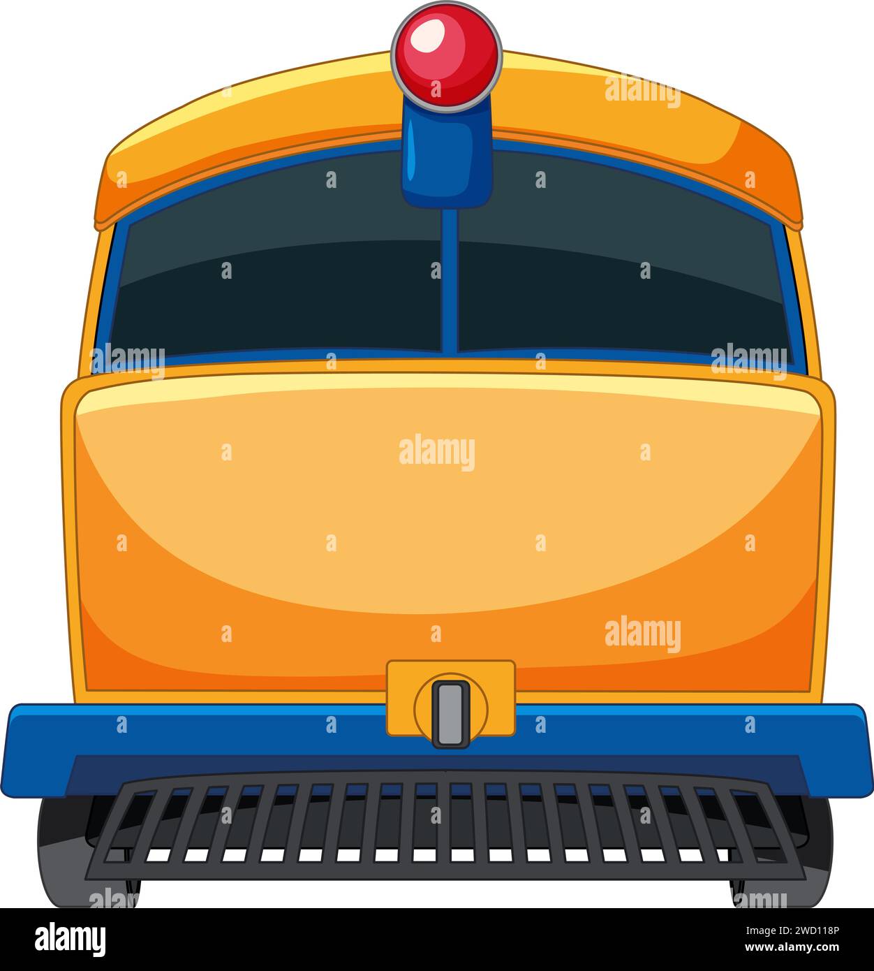 Front view of a vibrant cartoon school bus Stock Vector Image & Art - Alamy