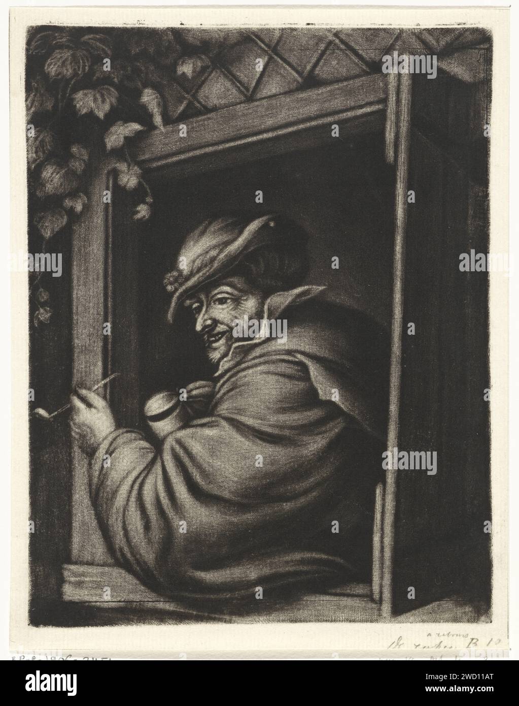 Smoker for an open window, Jacob Hoolaart, after Adriaen van Ostade ...