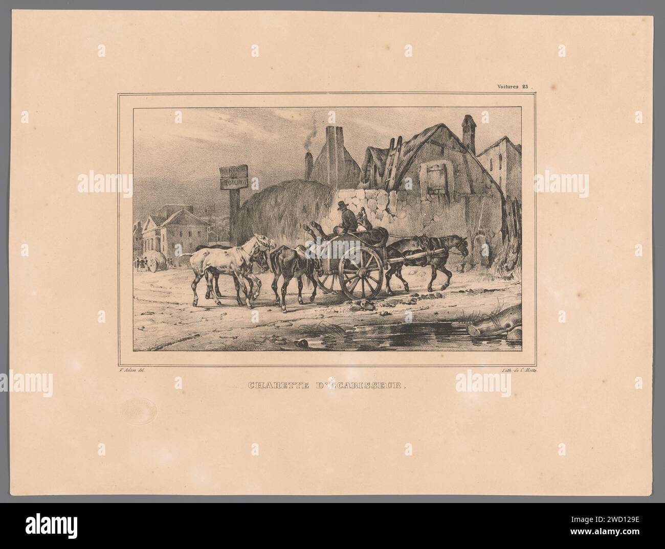 Vilder car, Victor Adam, 1828 print Two Vilders or cold slaughterers ...