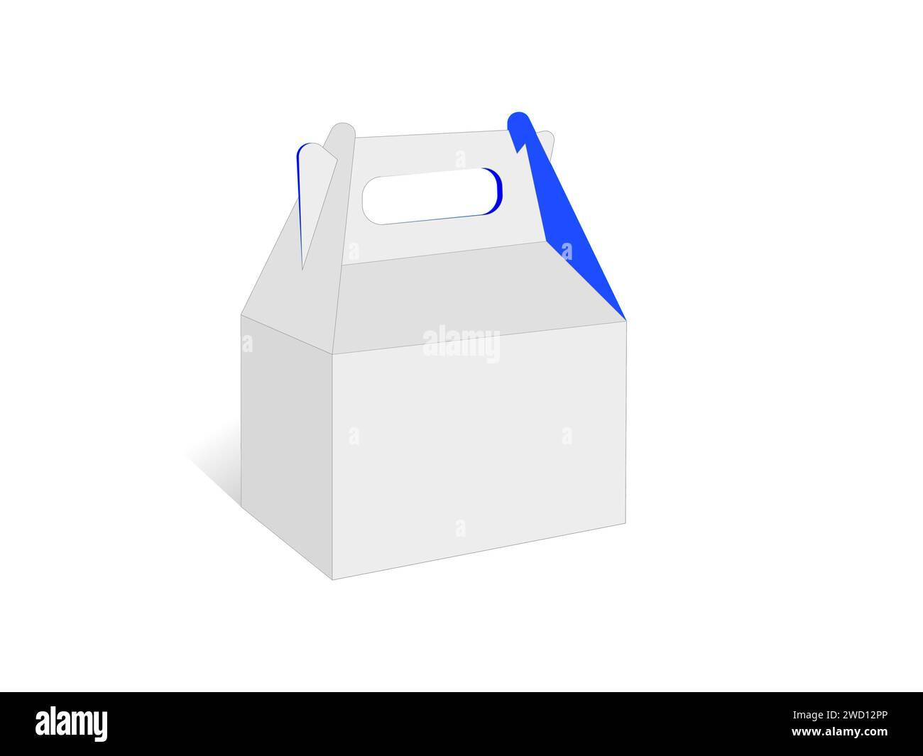 Large Gable Box Dieline Template Design, Editable Vector File Stock ...