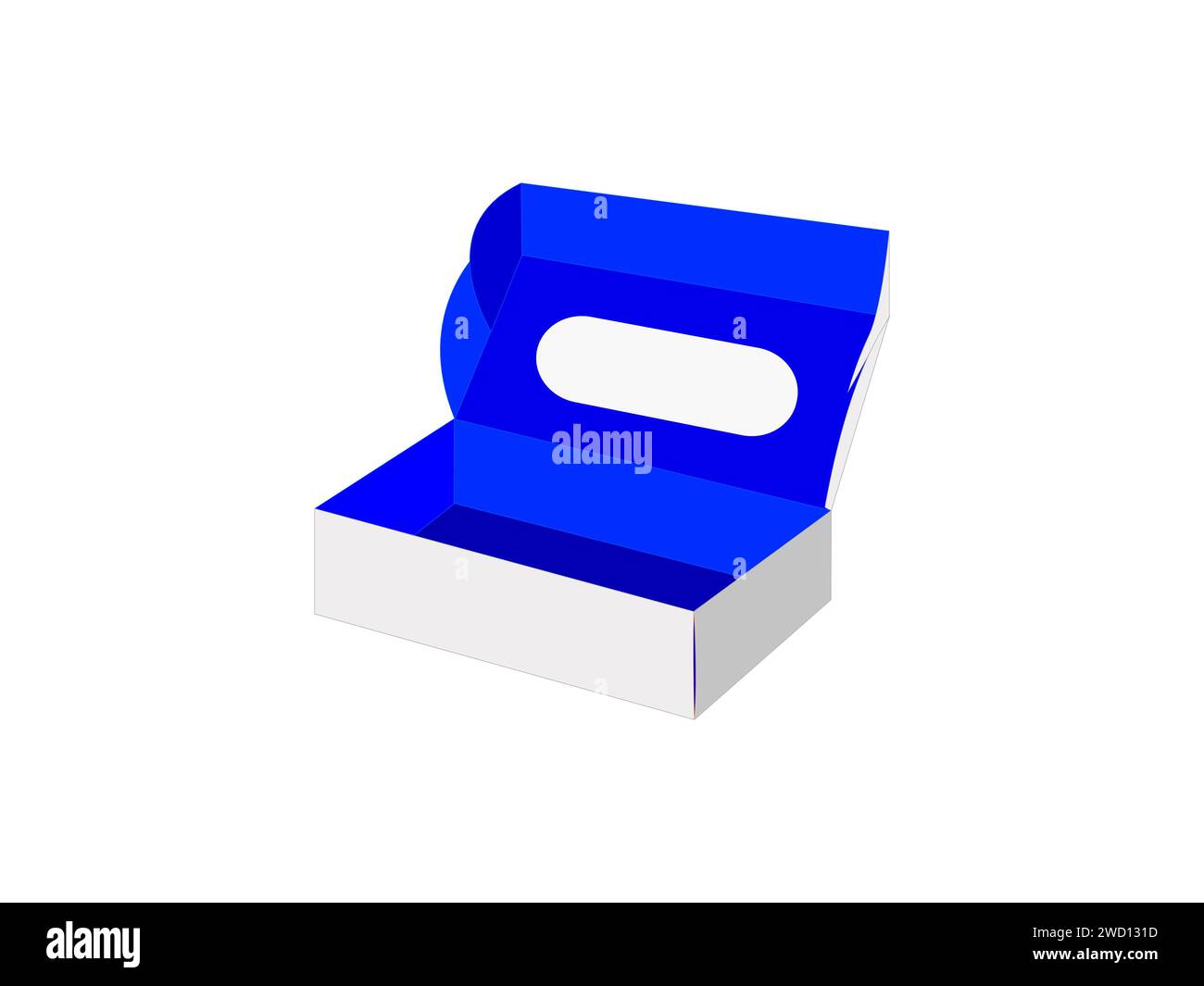 Rectangle Box With Display Dieline Template, Vector File Stock Vector ...