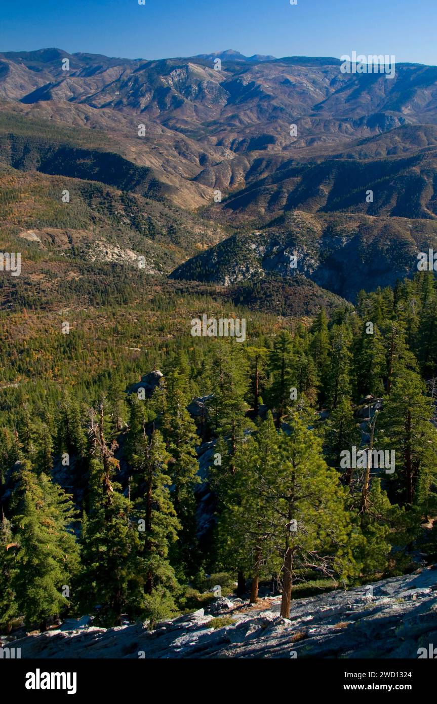 View into Kern River drainage from The Needles Lookout Trail, Sequoia ...
