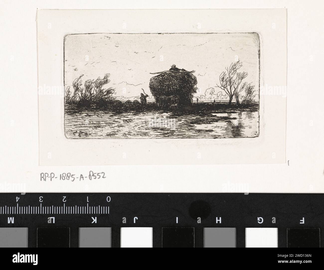 Haywagen in Weiland, Jan Vrolijk, 1860 - 1885 print The Hague paper ...