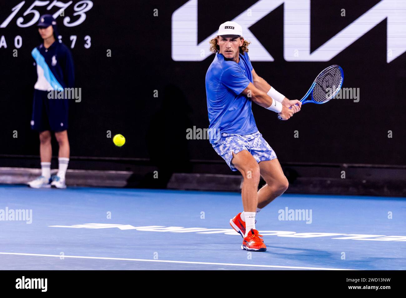 MELBOURNE, VIC - JANUARY 18: Max Purcell of Australia in action during Round 2 of the 2024 ...