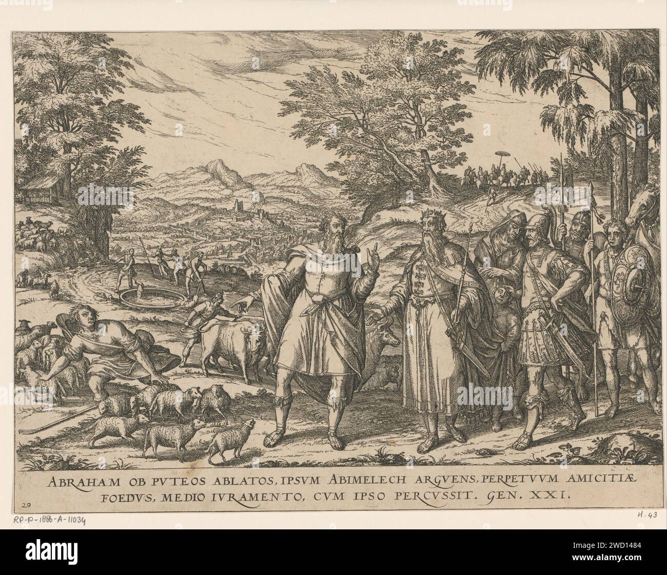 Alliance between Abraham and Abimelech, Symon Novelanus (attributed to), 1577 - 1627 print ...