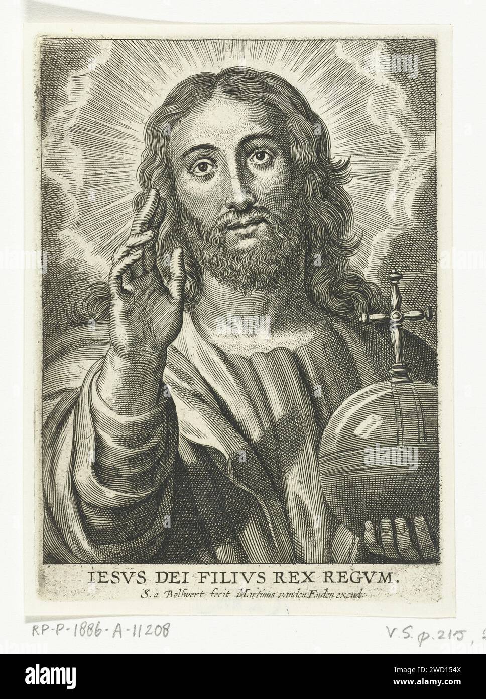 Christ as Salvator Mundi, Schelte Adamsz. Bolswert, after Peter Paul ...