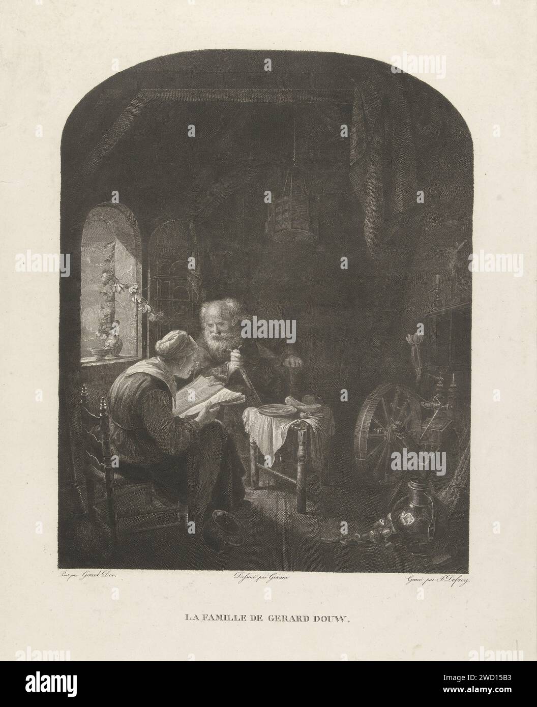 Older couple reads the Bible, Johannes Pieter de Frey, after Felice ...