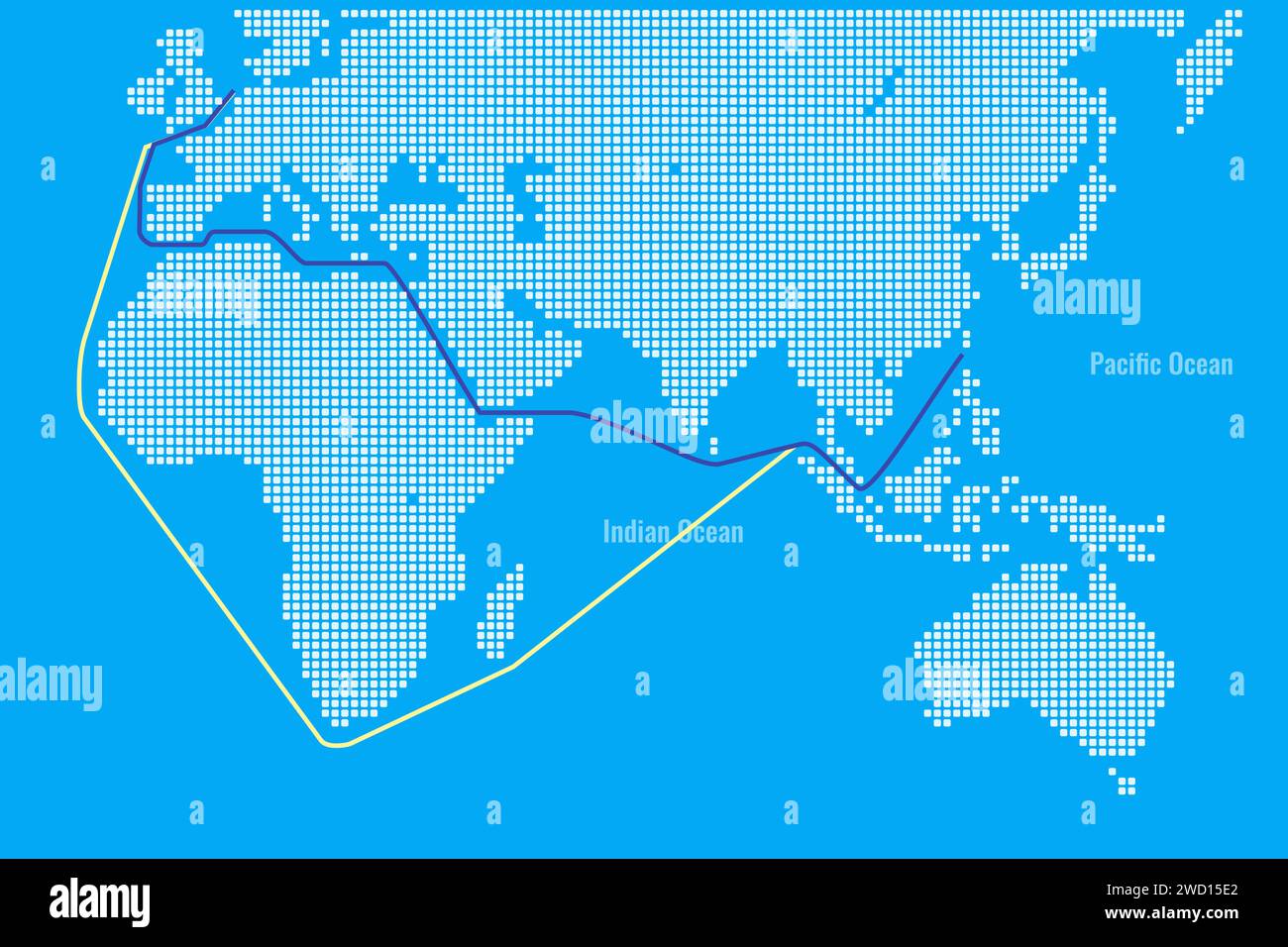 Africa Detour Shipping Route. Alternative Distribution Route from Red ...