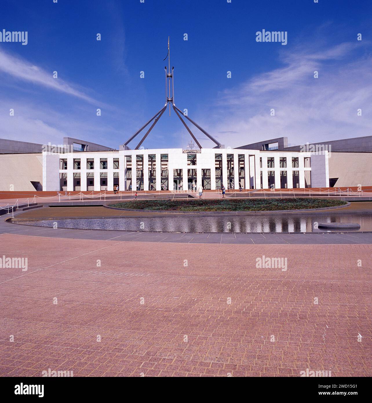FRONT VIEW OF PARLIAMENT HOUSE, CANBERRA, AUSTRALIAN CAPITAL TERRITORY ...