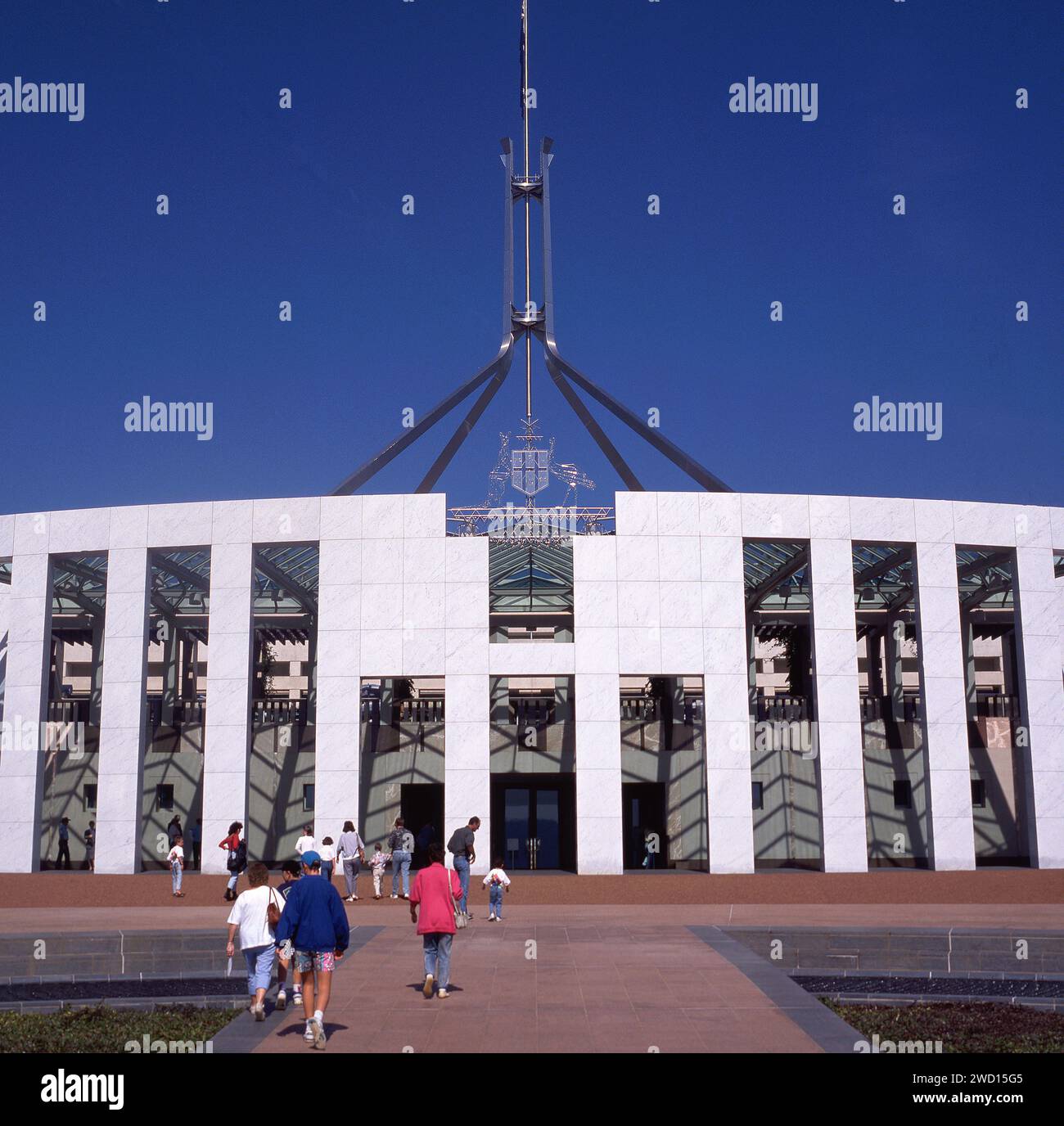 FRONT VIEW OF PARLIAMENT HOUSE, CANBERRA, AUSTRALIAN CAPITAL TERRITORY (ACT Stock Photo - Alamy