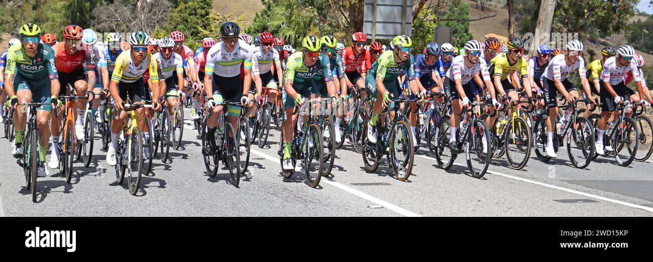 Riders approaching the King of the Mountain finish line on stage 3 of ...