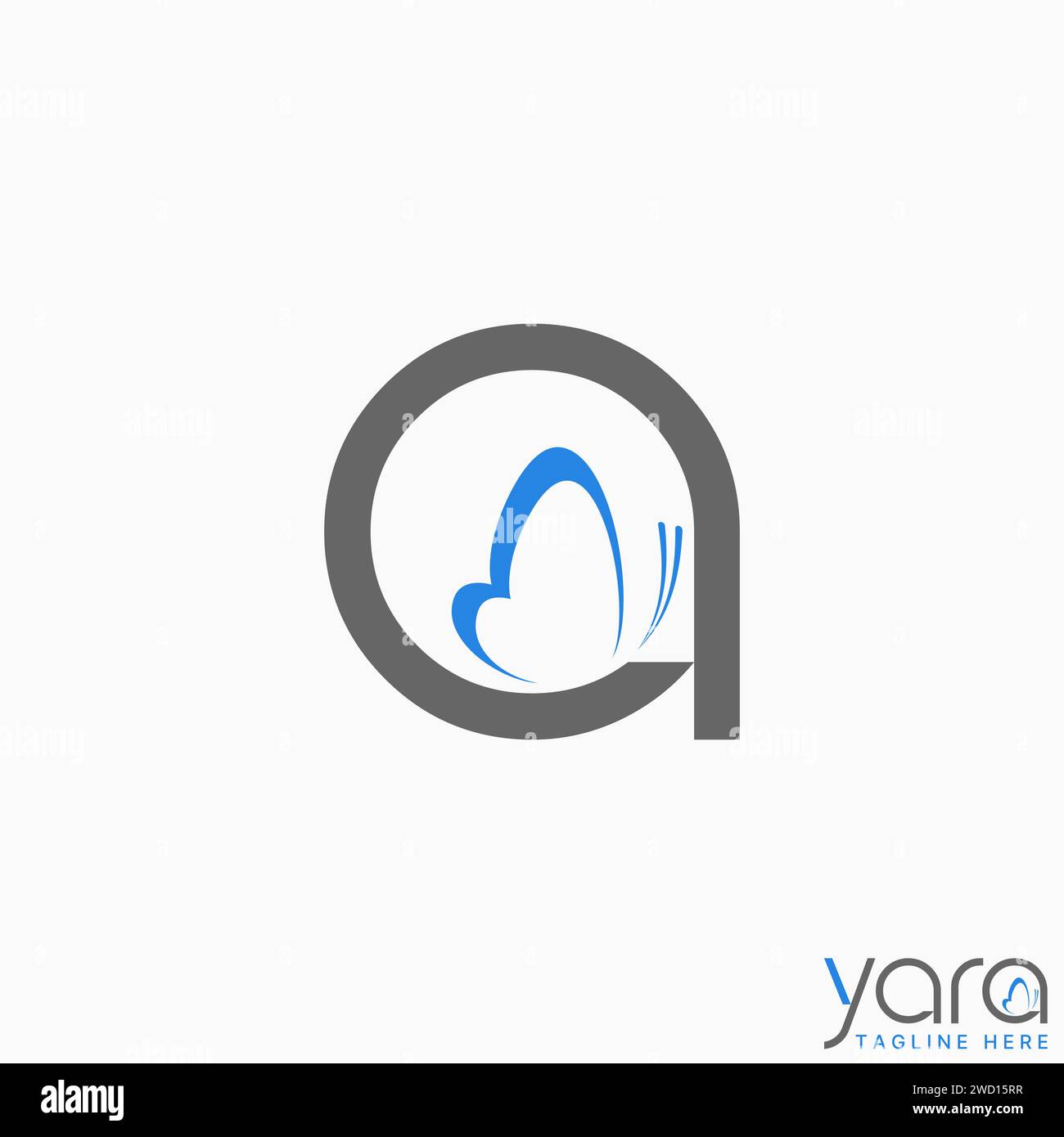 Logo design graphic concept creative premium vector stock initial letter A or C font line art ...