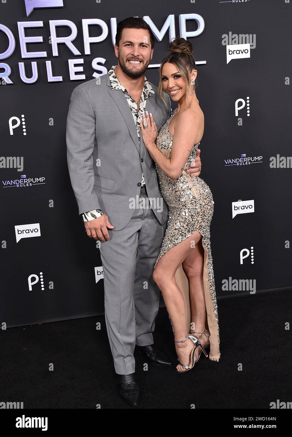 Hollywood, USA. 17th Jan, 2024. Brock Davies and Scheana Shay attends ...