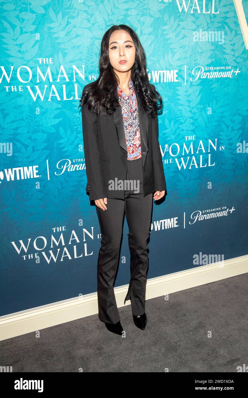 New York, United States. 17th Jan, 2024. Amber Wang attends 'The Woman ...
