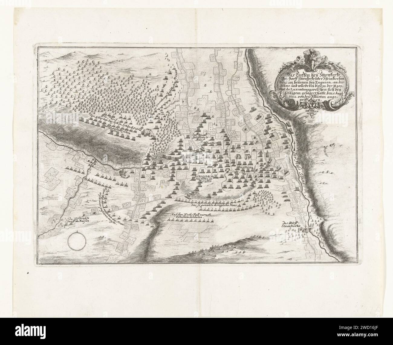 Battle of Steenkerke, 1692, Anonymous, 1692 print Battle of Steenkerke ...