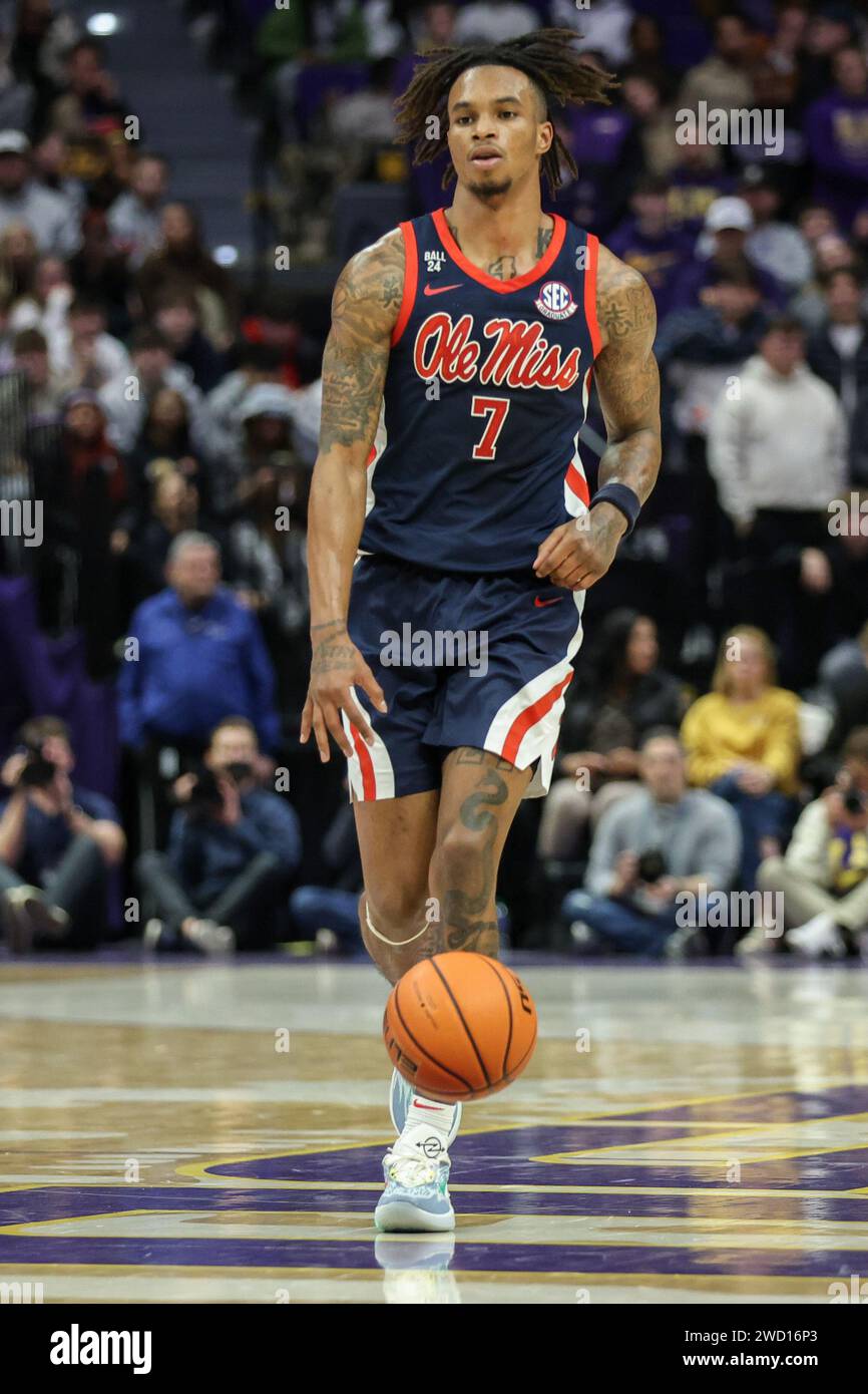 Baton Rouge, LA, USA. 17th Jan, 2024. Ole Miss' Allen Flanigan (7 ...