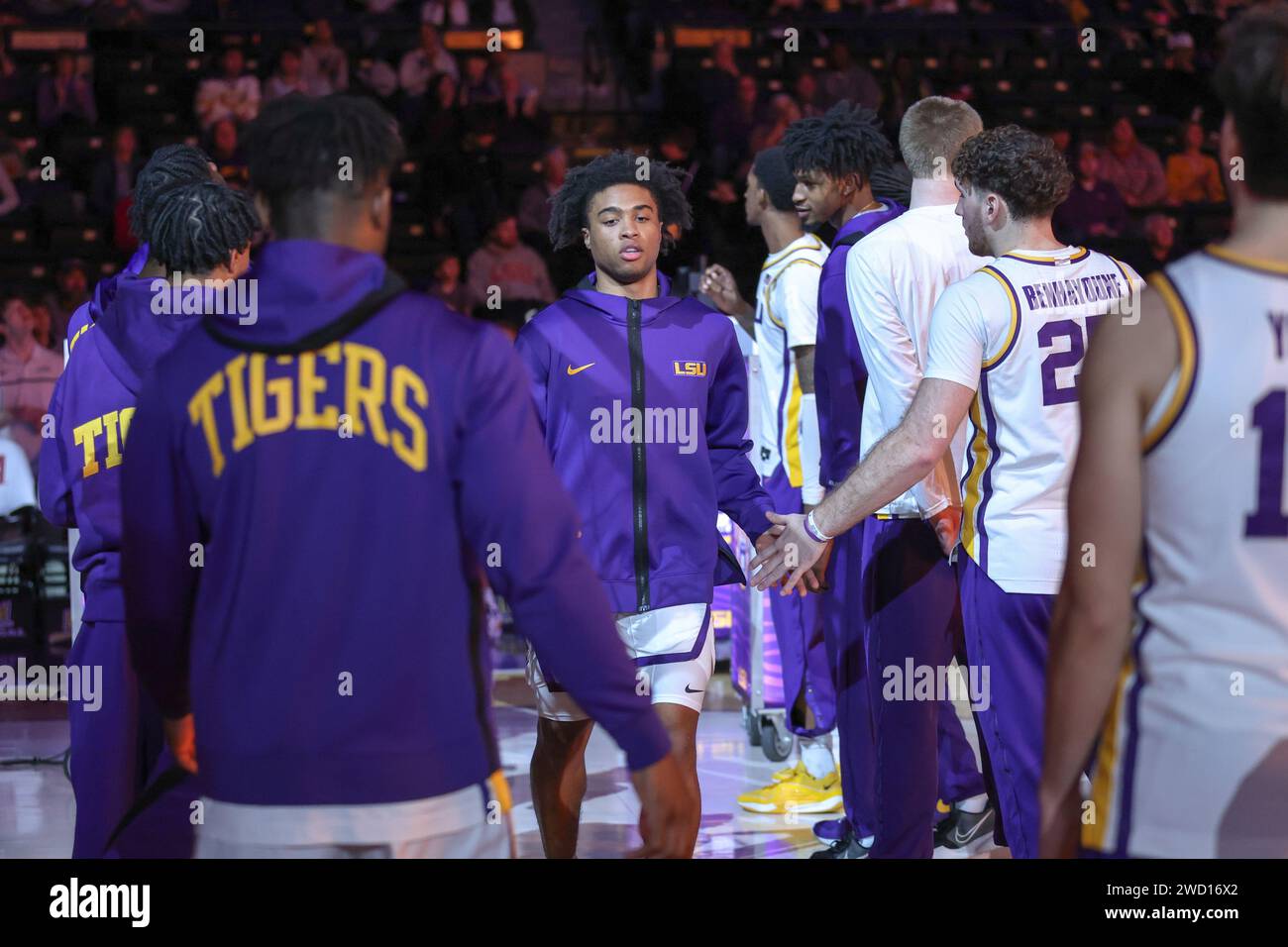 Baton Rouge, LA, USA. 17th Jan, 2024. LSU's Jalen Cook (3) is ...