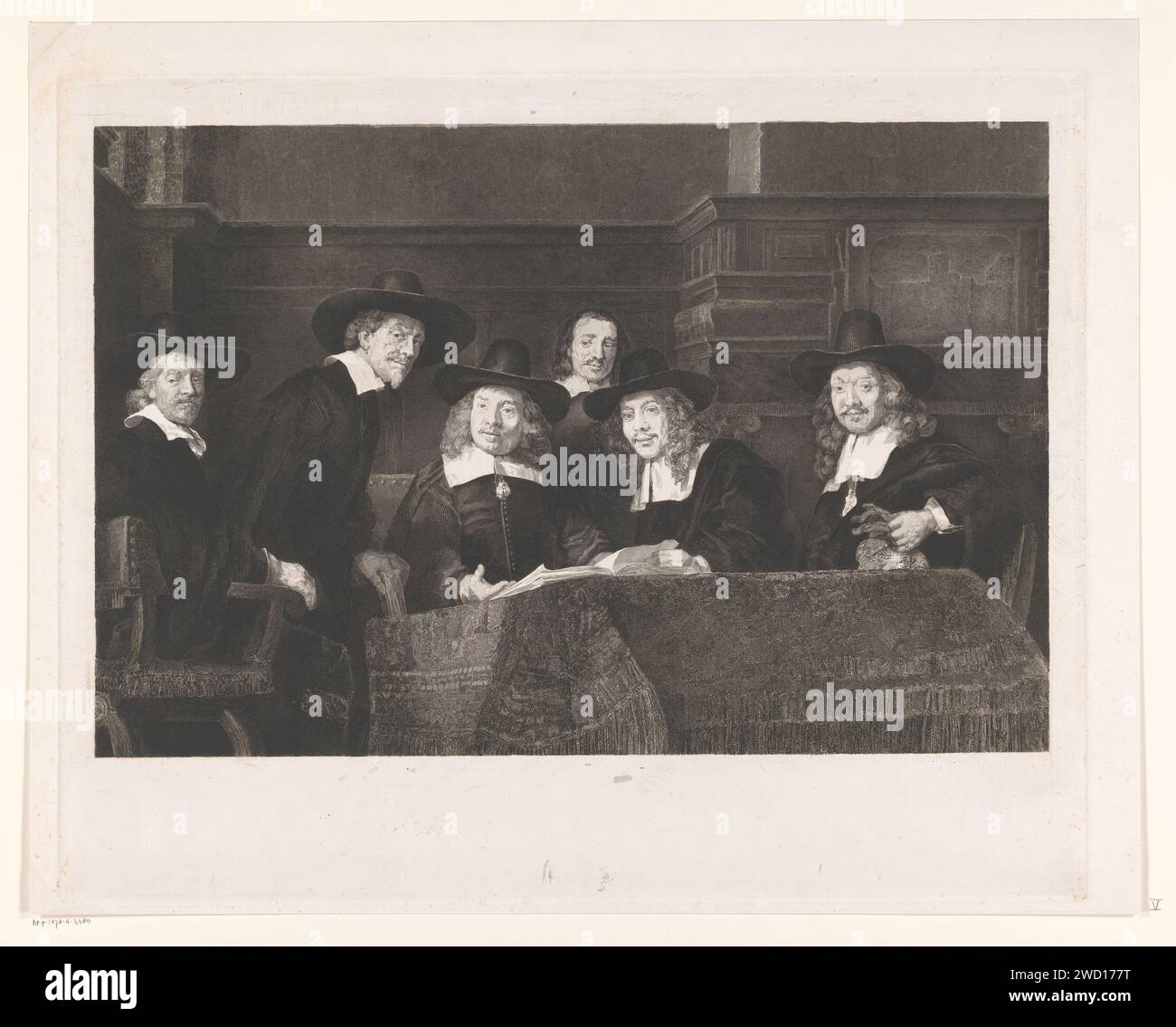 De Staalmeesters, Johann Wilhelm Kaiser (I), After Rembrandt van Rijn ...