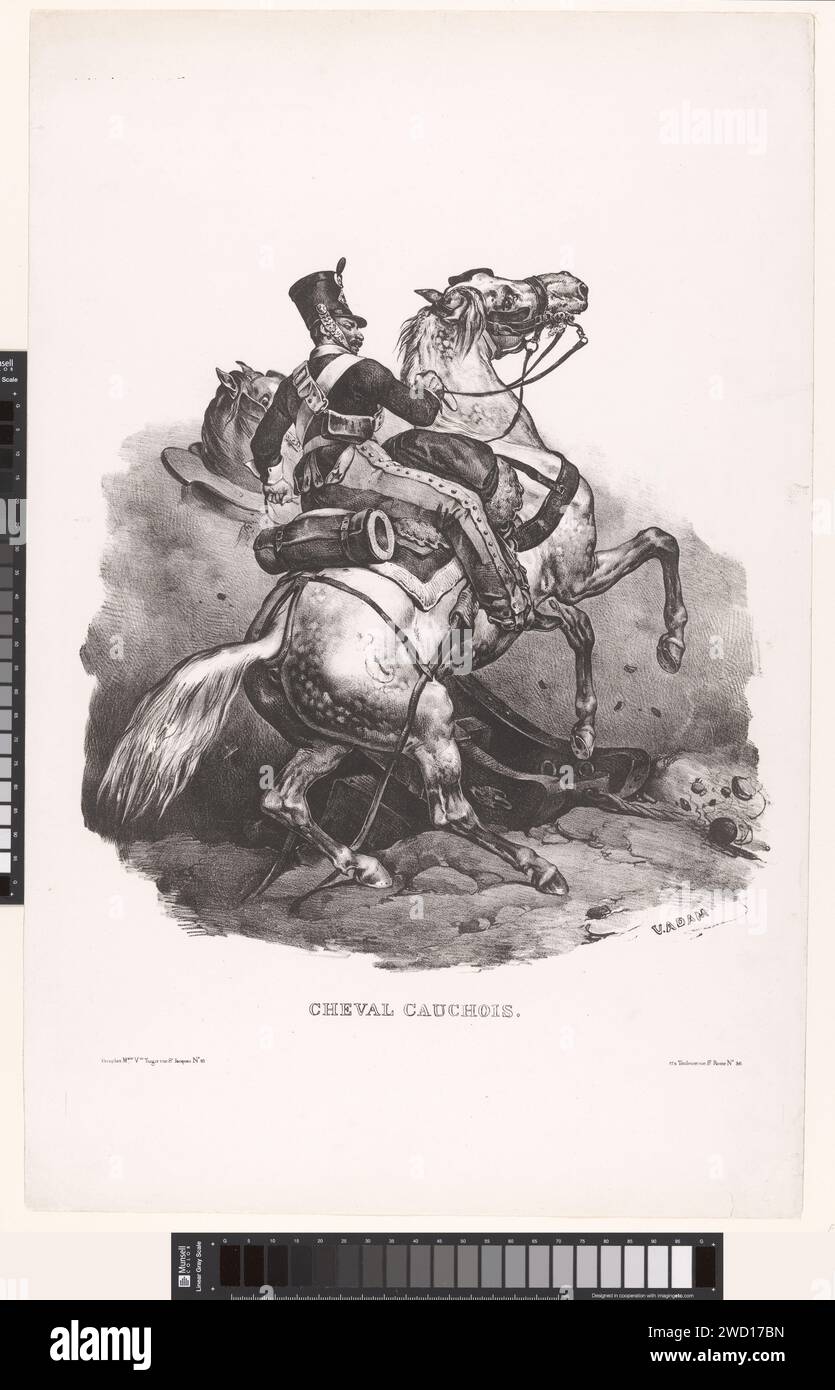 Normandic horse with rider, Victor Adam, 1832 - 1846 print A soldier ...