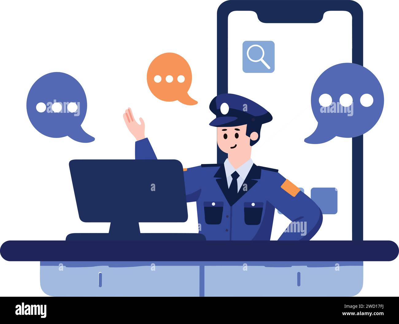 Cyber crime man police hi-res stock photography and images - Alamy