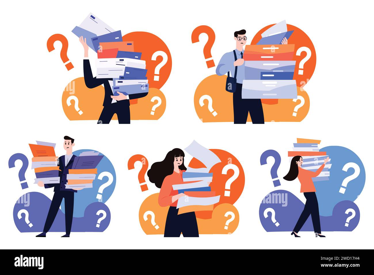 Employee working hard Stock Vector Images - Alamy